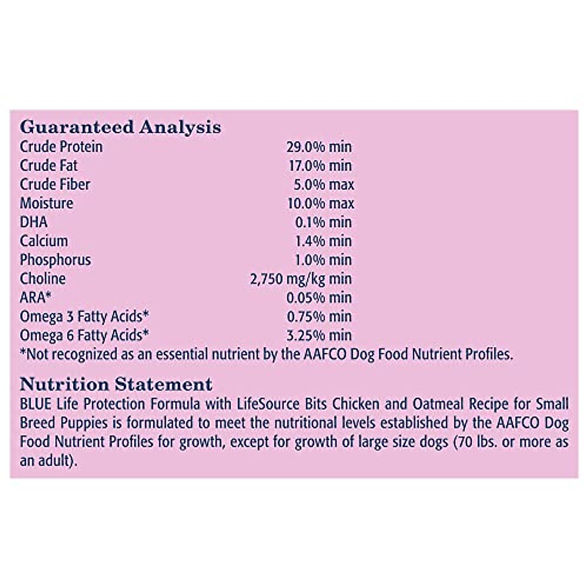 Blue Buffalo Life Protection Formula Natural Puppy Small Breed Dry Dog Food, Chicken and Oatmeal 5-lb Trial Size Bag