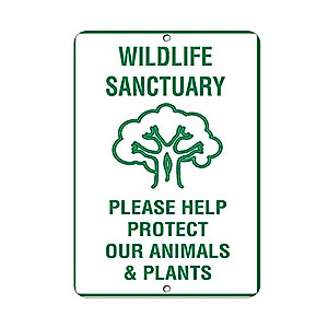 New Vintage Retro Metal Tin Sign Wildlife Sanctuary Outdoor Street Garage & Home Bar Club Wall Decoration Signs 12X8 Inch