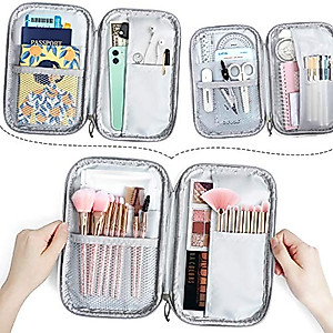 ZZKKO Panda Bear Mom Baby Pencil Bag Case Zipper Pencil Holder Organizer Stationary Pen Bag Cosmetic Makeup Bag Pouch Purse for School Office Supplies