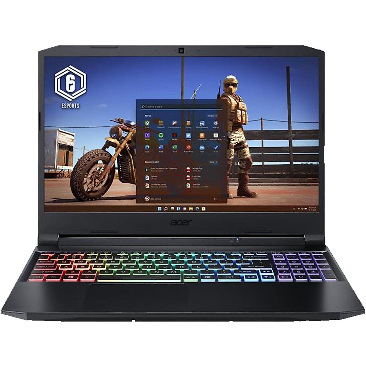 acer Nitro Gaming Laptop i9-11900H, 64GB RAM, 2TB PCIe SSD, NVIDIA GeForce RTX 3060 6GB, 15.6" FHD 144Hz IPS, 4-Zone RGB Backlit, Webcam, WiFi 6, Ray Tracing, Win 11 Home, Black