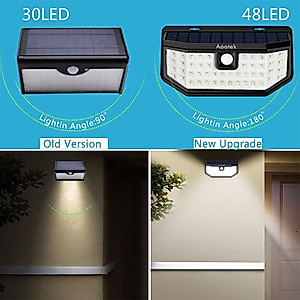LED Solar Light 48Led Waterproof IP65 Outdoor Garden Lights Courtyard PIR Motion Sensor Emergency Wide Angle LED Solar Wall Lamp