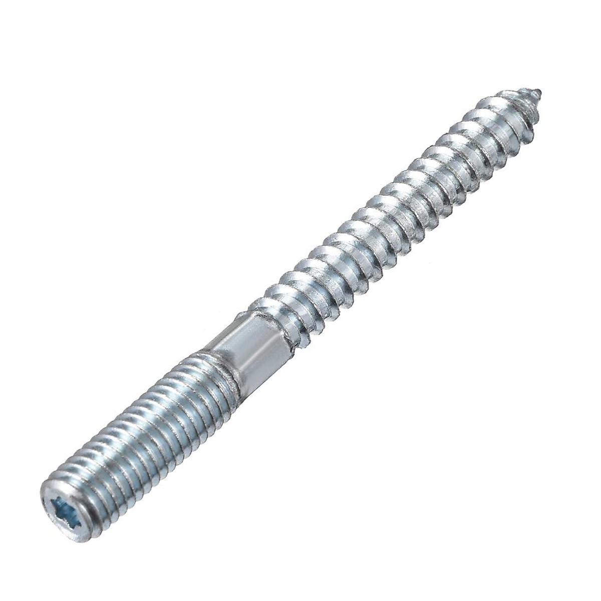 uxcell M10 Hanger Bolts Length 4"(100mm) Double Headed Bolts Self-Tapping Screw 10mm Wood Joint Furniture Legs 8pcs