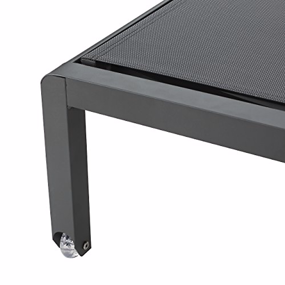 Christopher Knight Home Cape Coral Outdoor Aluminum Chaise Lounges with Mesh Seat, 2-Pcs Set, Grey / Dark Grey