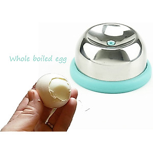 1 Pack Hard Boiled Egg Piercer simple easy egg hole puncher egg poacher Endurance Hole (304 stainless steel+new material PP bottom)Anti-sliding can operate well,Arc is suitable for all kinds of eggs.