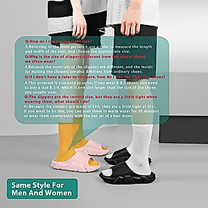 Cosofme Cloud Slides For Women & Men - Super Soft Cushioned Thick Sole EVA Pillow Slides - Quick Drying Non-Slip Indoor & Outdoor Slippers