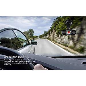 COOAU Dash Cam, 64GB SD Card Included, 1080P FHD Built-in GPS Wi-Fi, Front and Inside Car Camera Recorder for Uber with Infrared Night Vision, Sony Sensor, 4 IR LEDs，G-Sensor, Parking Mode