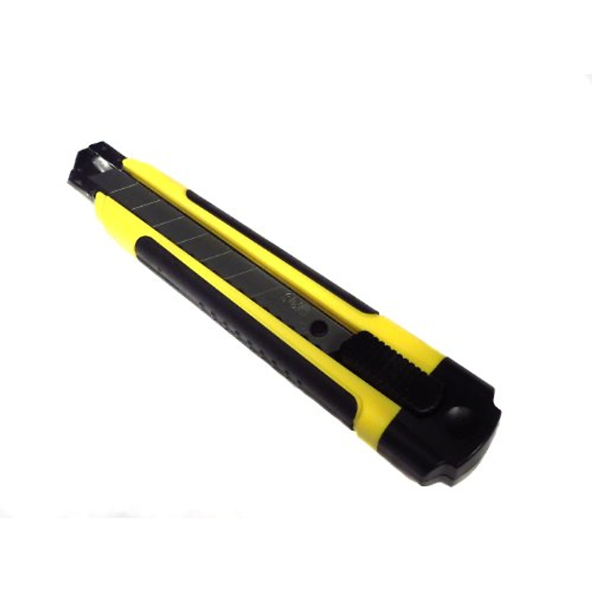 SDI-5431 Snap-off Utility Knife with 12 Set of Sk2+cr Blades, 18mm Heavy Duty Rubber Grip Cutter for Right or Left Handed User