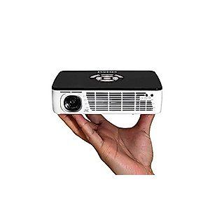 AAXA Technologies P300 Pico Projector with Rechargeable Battery - Native HD resolution with 500 LED Lumens, For Business, Home Theater, Travel and more (KP-600-01)