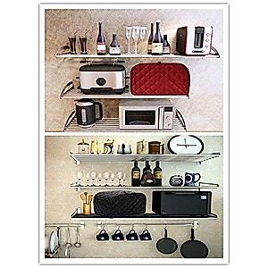 4 Slice Toaster Cover, Dustproof Fingerprint Protectors and Greasy Protection Anti-sputtering Machine Washable Women Gift (Black, 12" x 11" x 8.5")