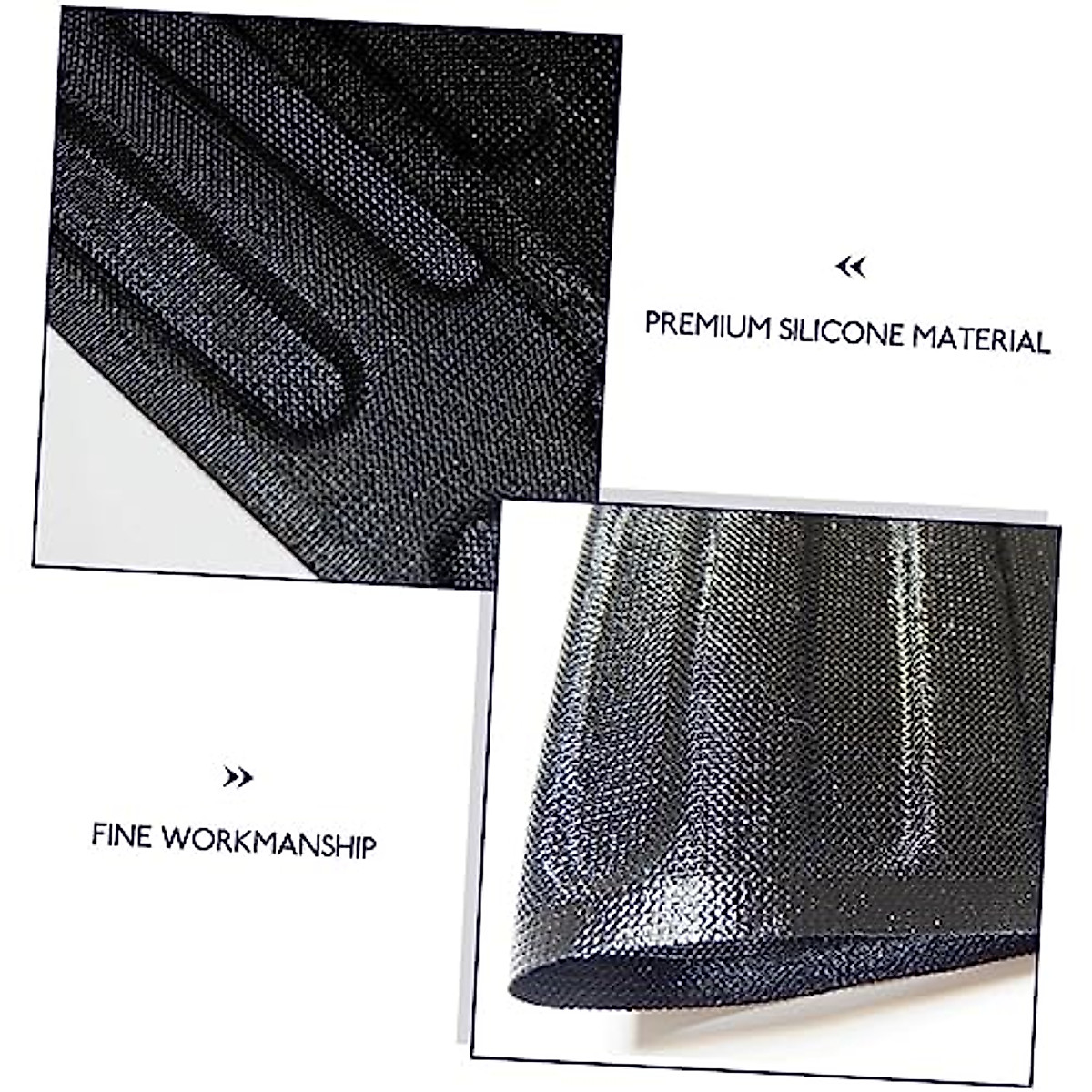 Housoutil Oven Roasting Pan Silicone Loaf Pan Oven Accessories Silicone Baking Liners Mats Rubber French Bread Forms Silicone Hot Dog Bun Mold Bakeware Bread Pan Daily Use Baking Pan Black