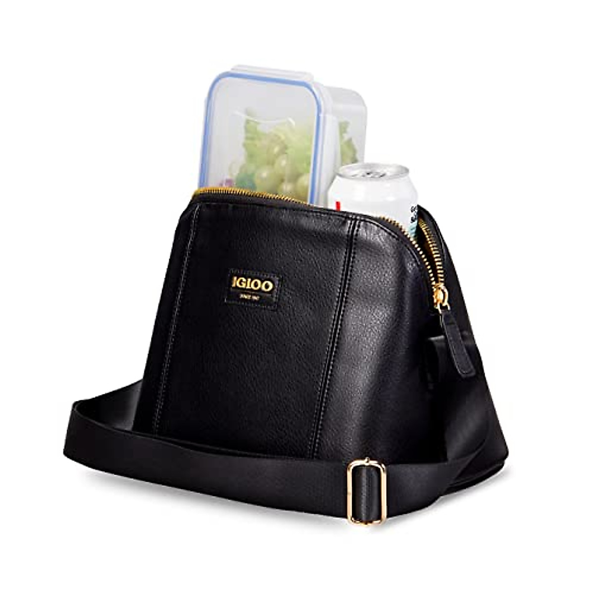 Igloo Black Premium Luxe Crossbody Softsided Bag