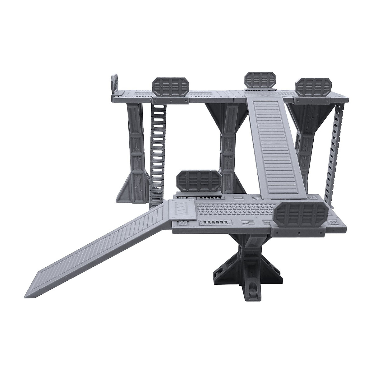 EnderToys Multi-Level Industrial Skirmish Field, Terrain Scenery for Necromunda, Kill Team, Compatible with Sector Mechanicus, 3D Printed and Paintable