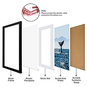 Diamond Art Painting Frames 4 Pack, 12.9x16.9in / 33x43cm Picture Frame Suitable for 12x16 Diamond Art Canvas - Black