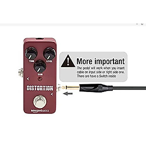 Amazon Basics Distortion Guitar Pedal, Brown