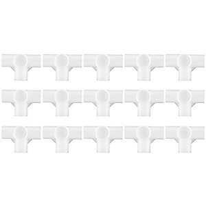 uxcell Shoe Rack Accessories Connectors, 16mm Inner Diameter for Repair Assembled Wardrobe 4 Way, Replacement of Parts 15 Pcs
