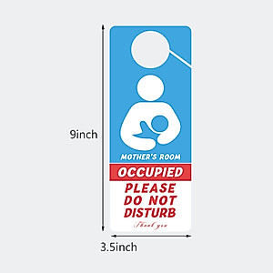 4 Packs Do Not Disturb Door Hanger Sign, Mother's Room Door Sign, Double Sided, Please Do Not Disturb Sign Using For Mother' s Room, Feeding Room, Nursing Room（9'' X 3.5'')