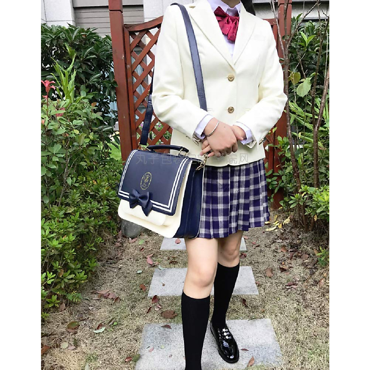 GK-O Japanese JK School Uniform Bookbag Backpack Cosplay Handbag Vintage Shoulder Bag (Blue)
