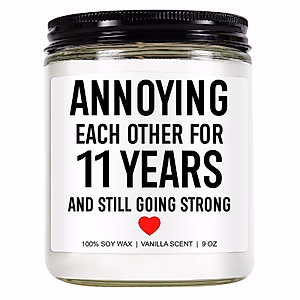 Younift 11 Years Candle, 11 Year Anniversary, Gifts for Him, Her, 11th Wedding Anniversary, Gifts for Wife, Husband, Couples, Funny Gifts, 11th Anniversary Steel Gifts, I Love You