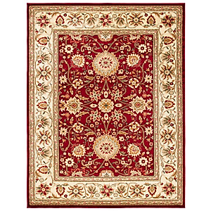 SAFAVIEH Lyndhurst Collection Area Rug - 9' x 12', Red & Ivory, Traditional Oriental Design, Non-Shedding & Easy Care, Ideal for High Traffic Areas in Living Room, Bedroom (LNH212F)