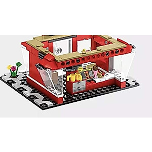 General Jim's City Street Creator Modular Building Blocks Sister Karen’s Fried Chicken Restaurant 282 Piece Toy Bricks Set MOC City Building for Teens and Adults