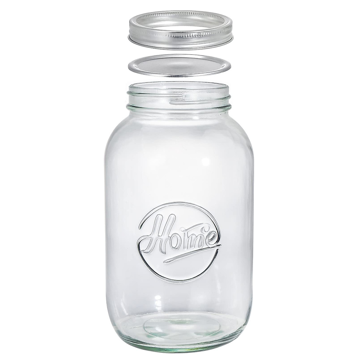 Peohud 3 Pack 64oz Large Mason Jars, Wide Mouth Mason Jars with Airtight Lids and Band, Half Gallon Clear Glass Canning Jars for Storing Jam, Honey, Fermenting, Pickling