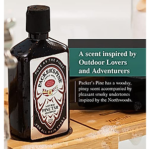 Packer's Pine Tar Shampoo | The Original Mens Shampoo Made With Natural Pine Tar and Pine Oils | Mens Shampoo & Camping Shampoo | Paraben, Sulfate, and Creosote Free Shampoo