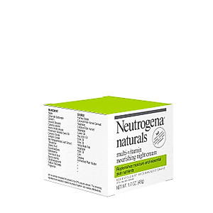 Neutrogena Naturals Multi-Vitamin Moisturizing & Nourishing Night Face Cream with Antioxidant Bionutrients & Vitamins B, C & E, Non-Comedogenic & Sulfate-, Paraben-, Phthalate- & Dye-Free, 1.7 oz