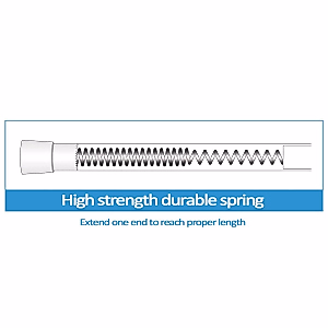 SMAZ LIFE Spring Window Curtain Tension Rod Closet Cupboard Kitchen Hanger Rod 16-27 inch