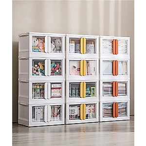 Cube Folding Storage Boxes with Lids (Blue)