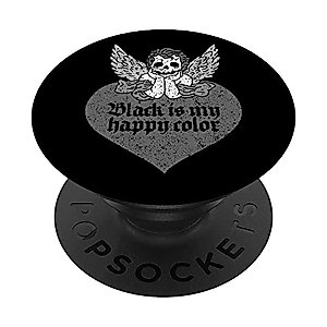 Goth Black Is My Happy Color Occult Punk Witch Satan Gothic PopSockets Swappable PopGrip