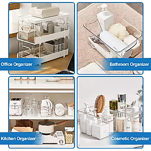 8pcs Refrigerator Organizer Bins with Lids - Clear Plastic Storage Bins, Stackable Food Fridge Organizers with Cutout Handles, Fruit Vegetable Storage Containers for Kitchen Pantry Organization