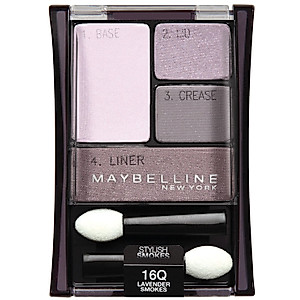 Maybelline New York Expert Wear Eyeshadow Quads, 16q Lavender Smokes Stylish Smokes, 0.17 Ounce