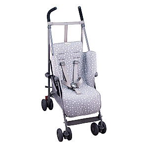 JYOKO Kids Mat Cotton Compatible with Maclaren Quest (New Version: Padded) (White Star)