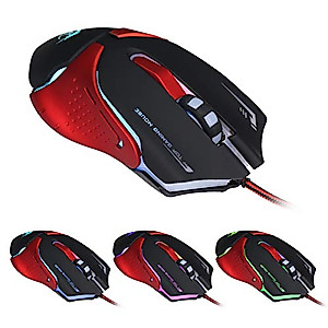 Gojiny Colorful Gaming Mouse, USB Wired Gaming Mouse 3200DPI 6 Buttons Optical Computer Mouse