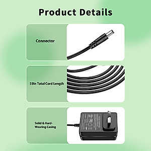 AC Adapter for 9VDC for Brother Label Makers P-Touch PT-1 2 3 5 6 7: PT-D210 PT-D200 AD24 AD60 PT-D200G PT-D201 PT-D202 PT-D215e PT-E100 PT-E105, E1 P3 D2 Series Charger Power Supply Cord