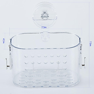 Generic Drill-Free Removable Heavy-Duty Waterproof Shower Organizer for Inside Shower, Bathroom, Kitchen, Transparent, RY-04