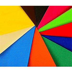 DZTIAN 36 Pack 13" 12 Colors Multi-Color Reusable Tote Gift Bags One Side Blank Non-woven Bags Colored Treat Bags, Fabric Tote Bags, Commodity snack bag