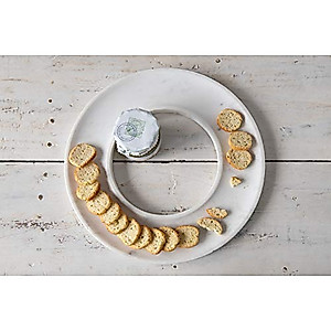 Creative Co-Op White Marble Circle Cracker/Cheese Tray