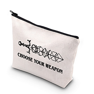 BDPWSS Choose Your Weapon D&D Gamer Makeup Bag Dragons D20 RPG Gaming Gift Dungeons Tabletop Role Playing Gamer Gift (Choose your dice)