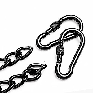 Velomill Hanging Chair Chain, Punching Bag Chain with Two Carabiners 2 Pack