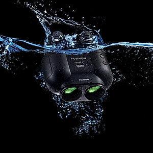 Fujifilm Fujinon 14x40 TSX1440 Techno-Stabi Image-Stabilized Binoculars (Black) (16668012) Bundle with SanDisk 64GB Extreme PRO SD Card + Flashlight + Backpack + Floating Strap + Cleaning Kit