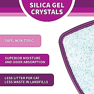 Litter Pearls Micro Crystals Unscented Non-Clumping Crystal Cat Litter with Odorbond, 7 lb, White, Clear and Blue Crystals (LPMC7)