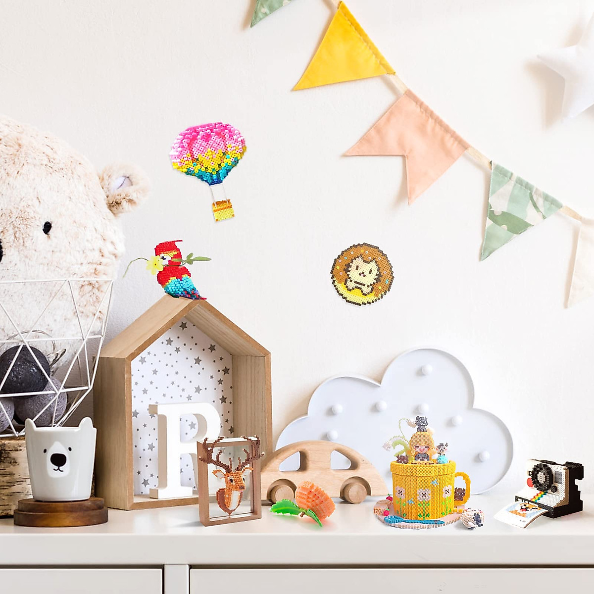 LIHAO 2.6mm Fuse Beads Kit for Crafts 24000 pcs 48 Colors Mini Fuse Beading Kit, Multicolored Iron on Fused Beads Kit, Great Supplies for Fuse Beads Artist