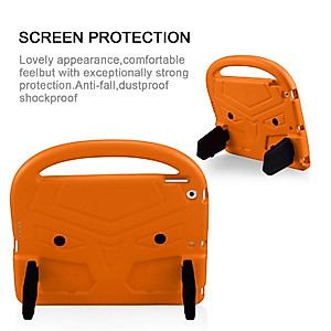 iPad 9th Generation Case for Kids, iPad 9th/8th/7th Generation Case 10.2 inch (2021/2020/2019),UUcovers Shockproof Handle Stand Lightweight Kids Boys Case for iPad 10.2 Inch 9th/8th/7th Gen, Orange