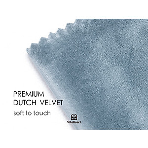 Vitalizart Dusty Blue Velvet Ribbon Set 3/8" x 15 Yd Wooden Spool Fabric Trim 3 Rolls * 5 Yd for Christmas Wreath Decoration Handmade Craft Ornaments Gift Wrapping & Bow Making