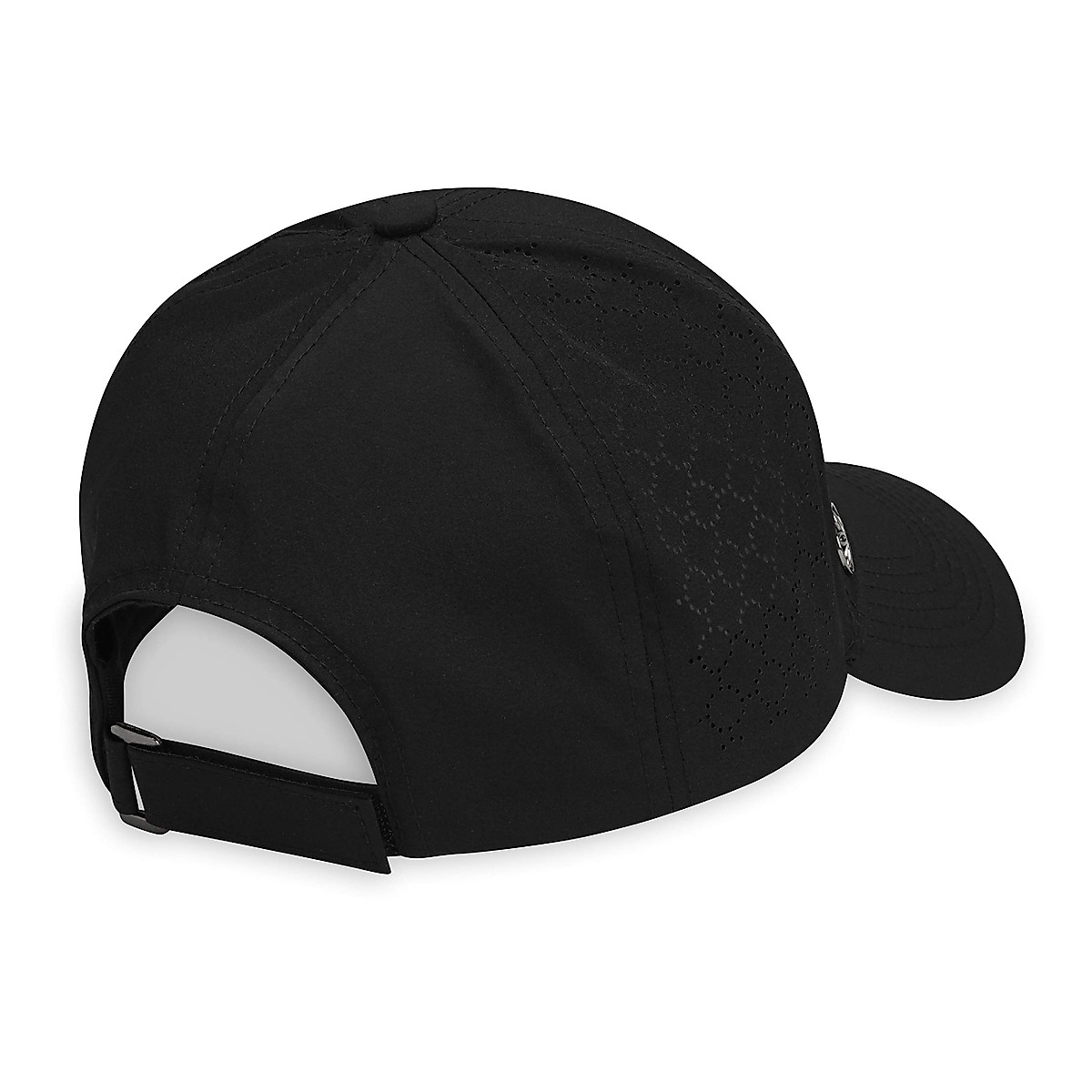 Gaiam Women's Baseball Cap - Classic Womens Ball Cap with Breathable Sol Design to Keep Cool in Summer, Cute Baseball Caps for Women with Ponytail Holder & Premade Bill for Built-In SPF, Black