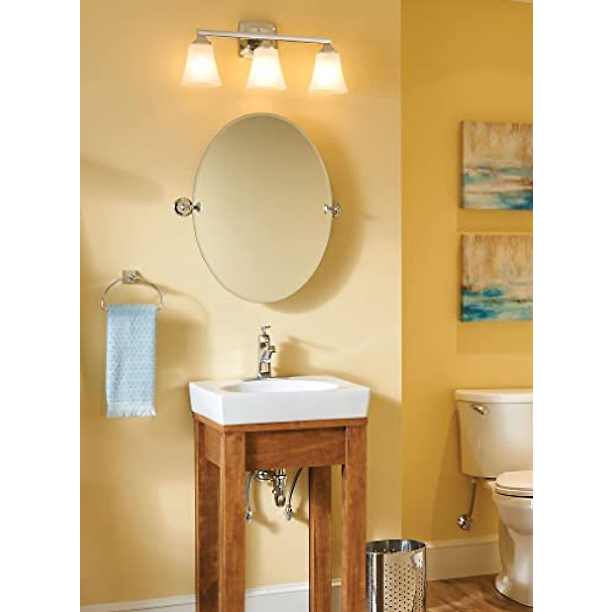 Moen Conway Chrome One-Handle Single Hole or Centerset Bathroom Faucet with Drain Assembly, WS84923