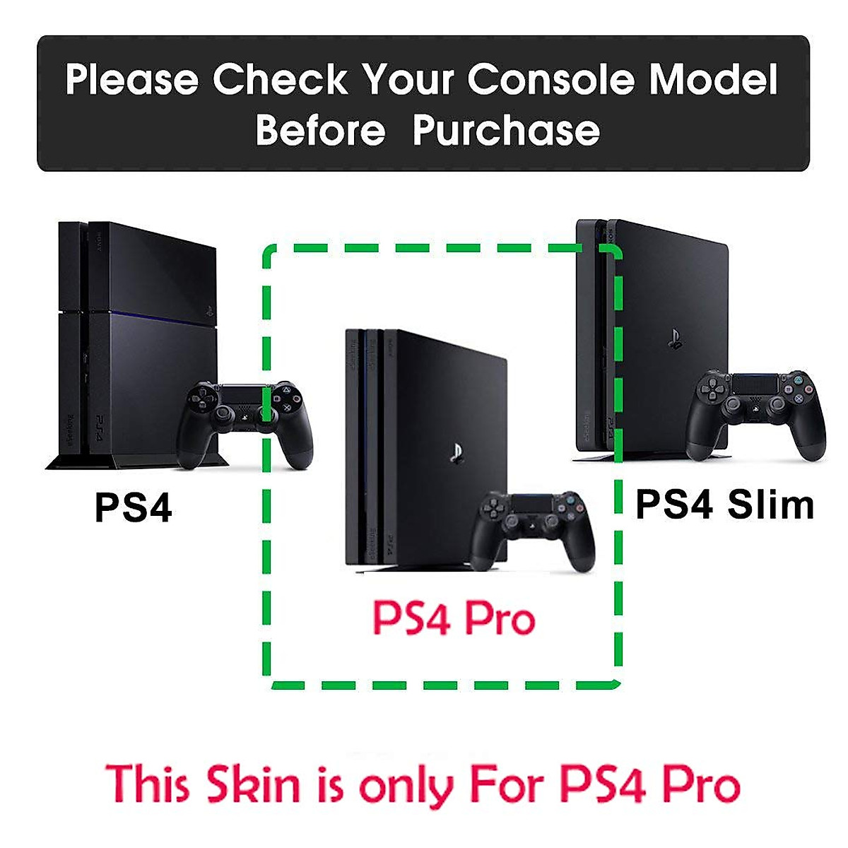 Fyonex for Sony PS4 Pro Console Controller Skin Decals Stickers PS4 Pro Skin Sticker Protective Cover