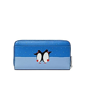 Kate Spade Arctic Friends Penguin Large Continental Wallet (Blue Multi)
