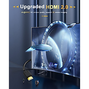 EXTRACTME HDMI Extension Cable, 2-Pack High Speed HDMI Male to Female Extender Adapter Converter Support 4K 3D for Google Chrome Cast, Roku Stick, TV Stick, HDTV, PS3/4, Xbox360, Laptop and PC